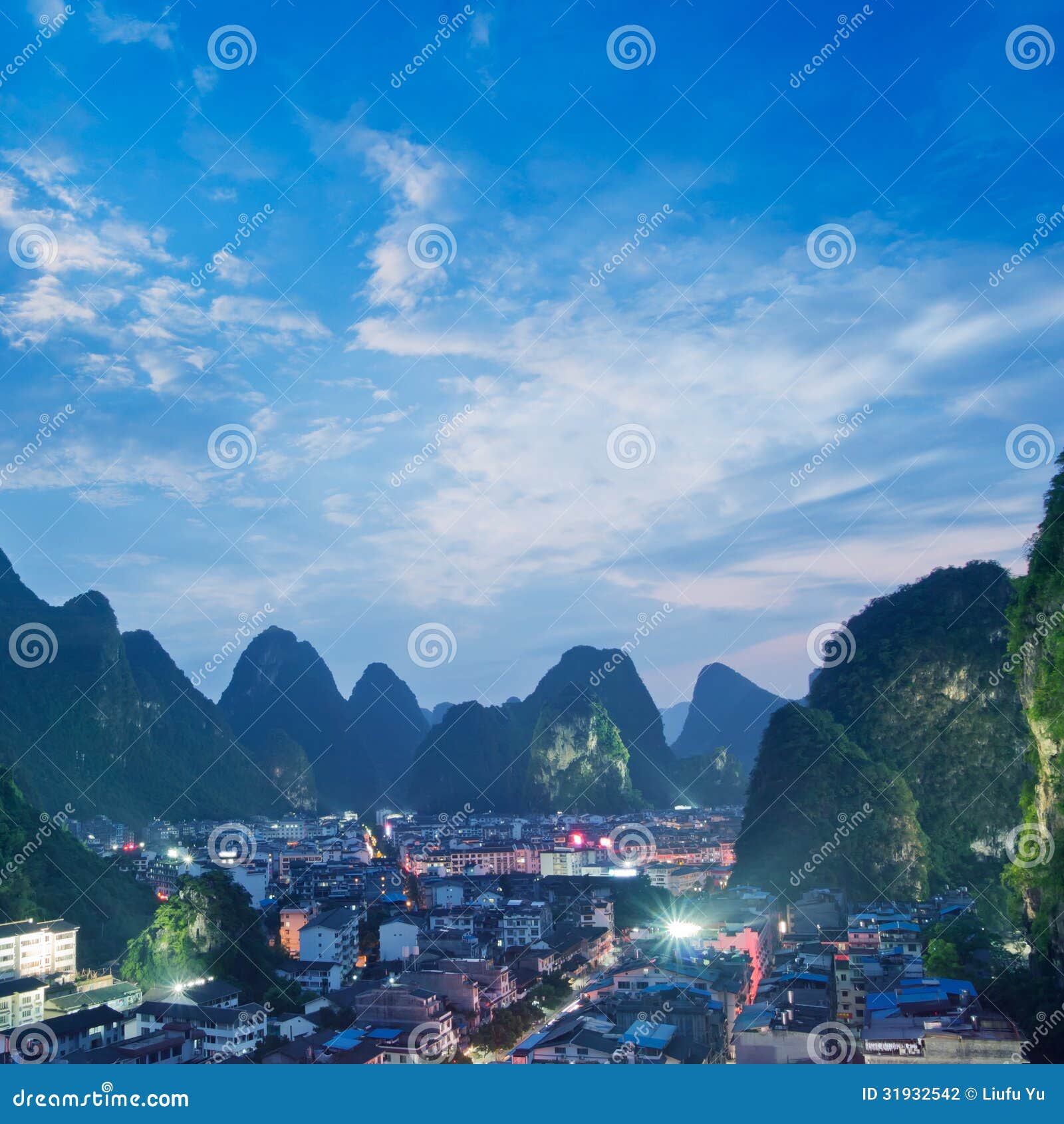 Yangshuo stock photo. Image of chinese, asian, building - 31932542