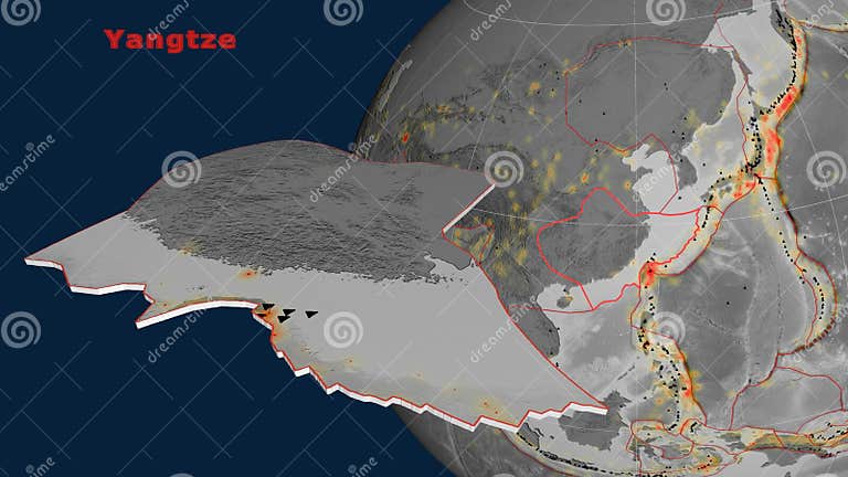 Yangtze Plate Described and Presented - Grayscale Stock Illustration ...