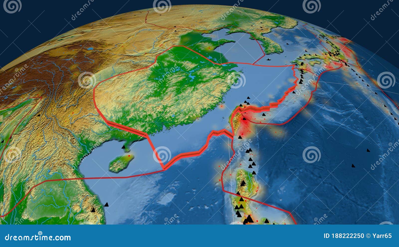 Yangtze Plate Extruded - Physical Stock Illustration - Illustration of ...