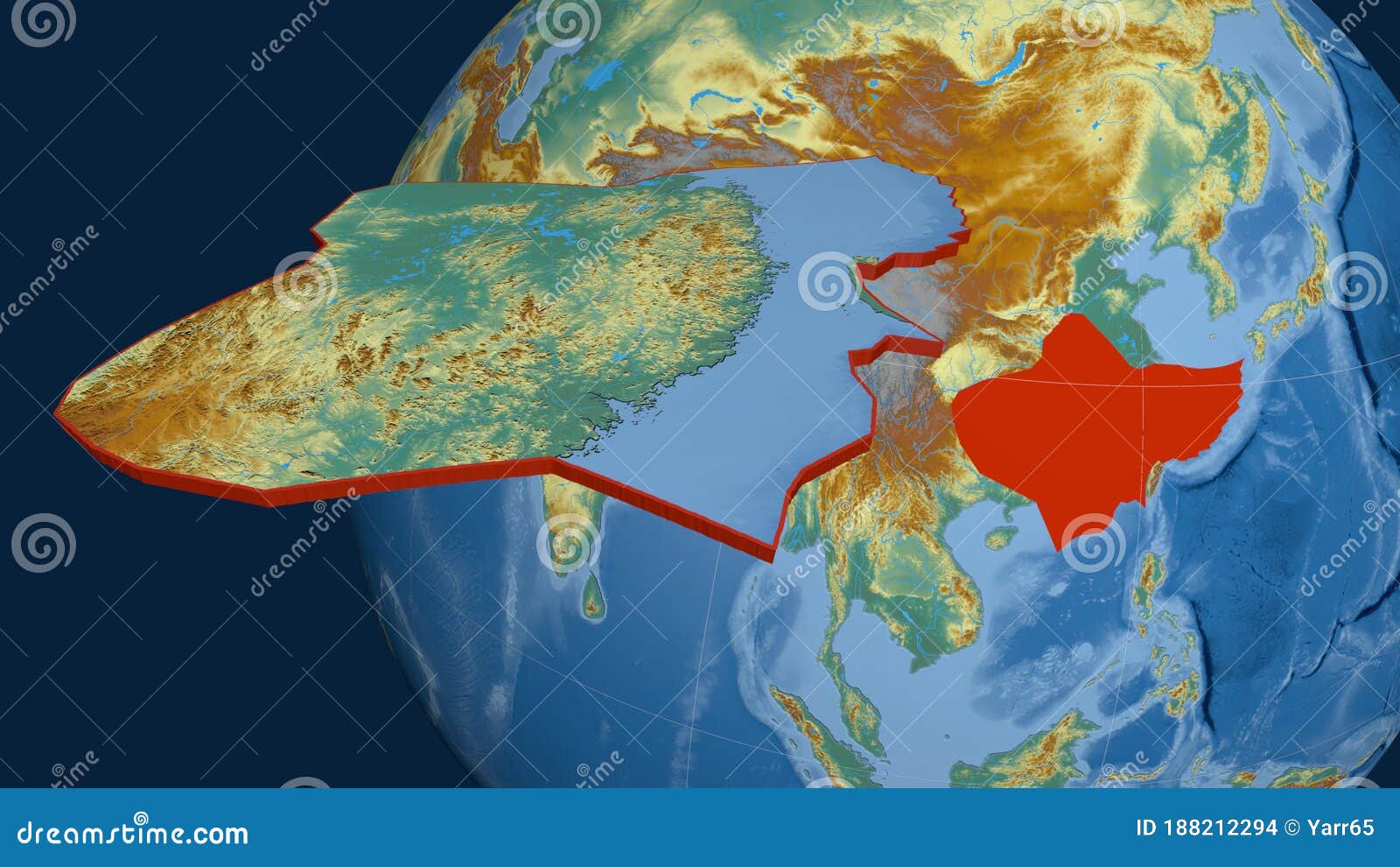 Yangtze Plate Presented - Relief Stock Illustration - Illustration of ...