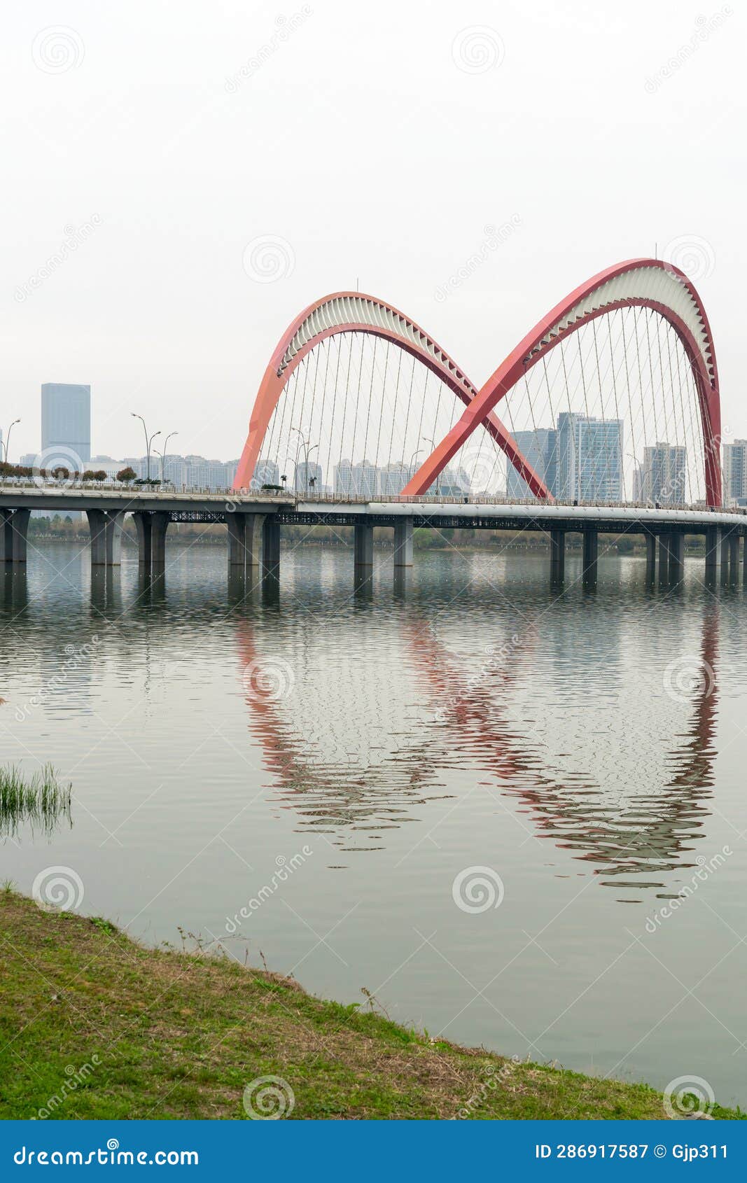 Yangtze River Cable Stayed Bridge Stock Image - Image of technology ...
