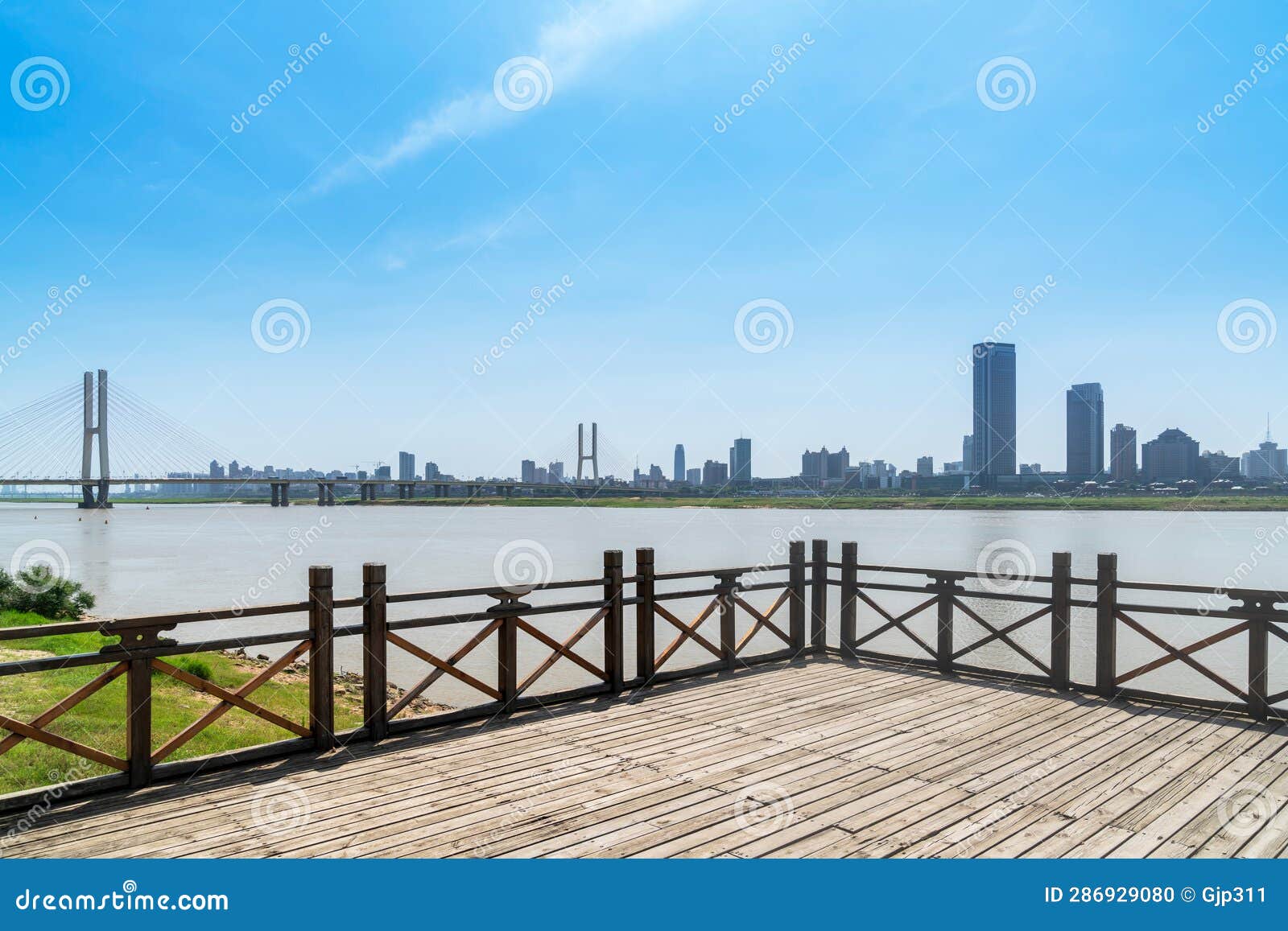 Yangtze River Cable Stayed Bridge Stock Photo - Image of space, travel ...