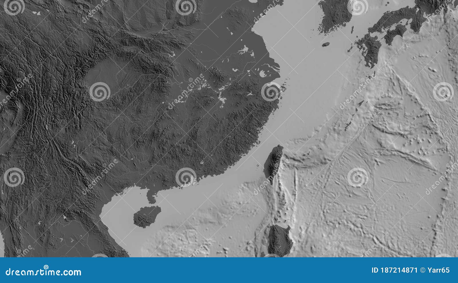 Yangtze Tectonic Plate - Raster. Bilevel Stock Illustration ...
