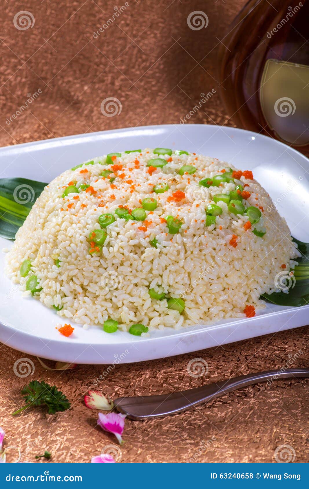 The yangzhou Fried rice stock photo. Image of rice, meat - 63240658