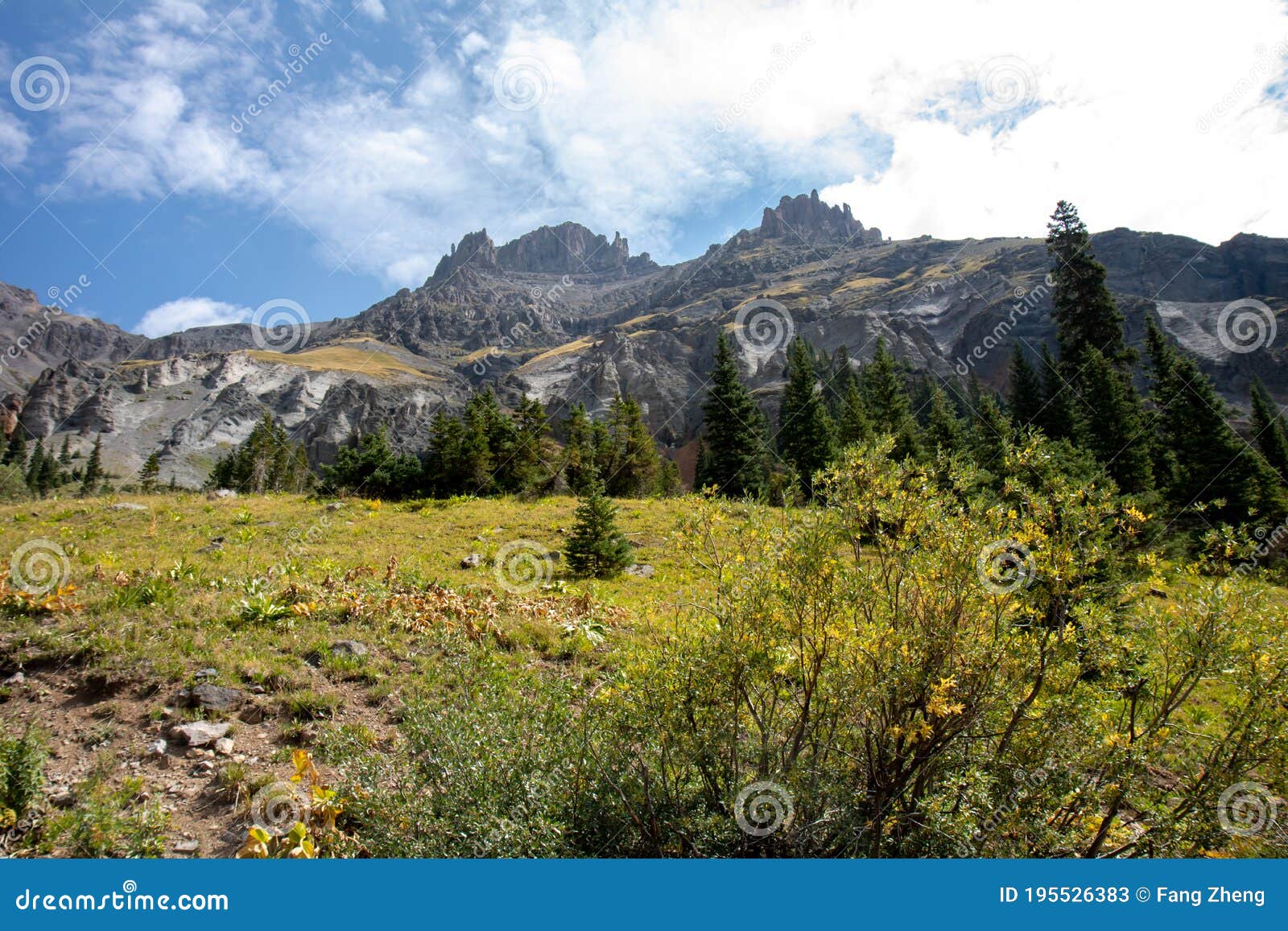 Yankee Boy Basin stock image. Image of sight, peak, popular - 195526383