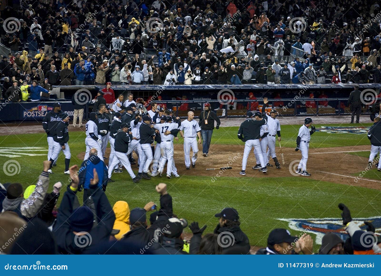 Yankees Celebrate 2009 ALCS B Editorial Stock Image - Image of baseball ...