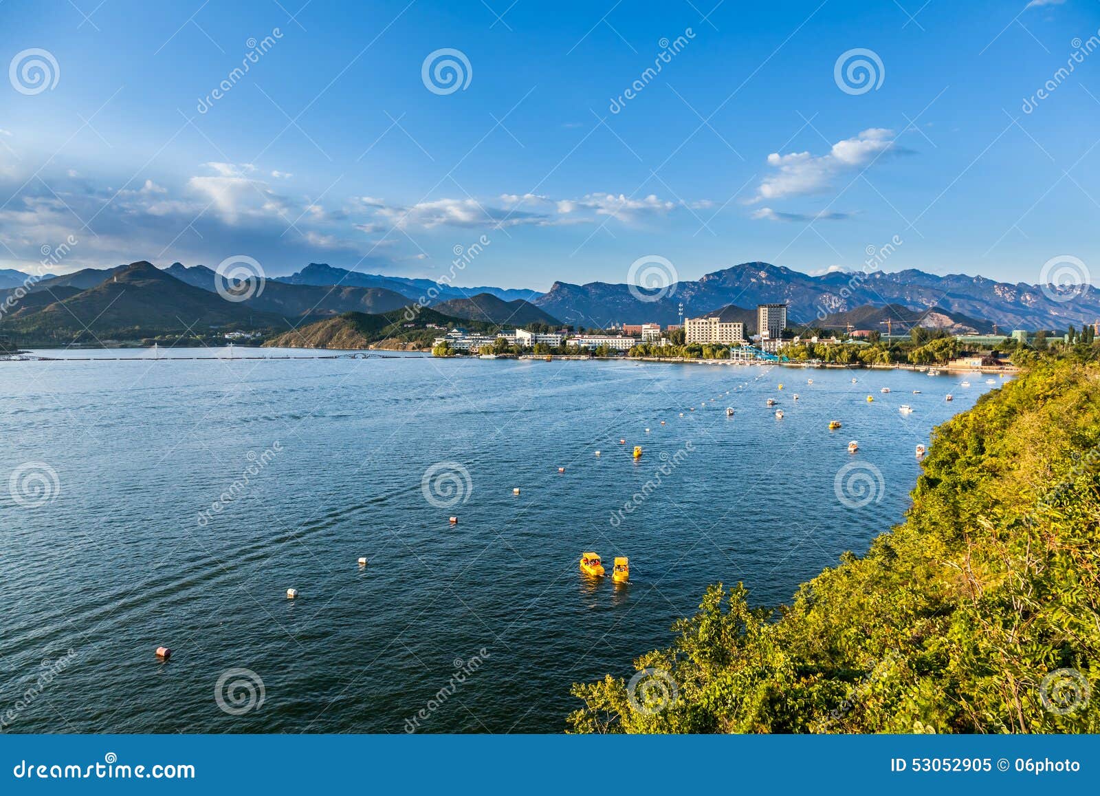 Yanqi Lake Park in Beijing China Stock Image - Image of landscape, park ...