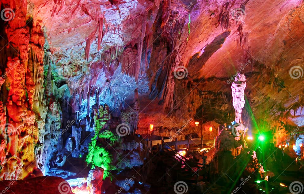 Yaolin Cave stock photo. Image of cave, lighting, underground - 3316138