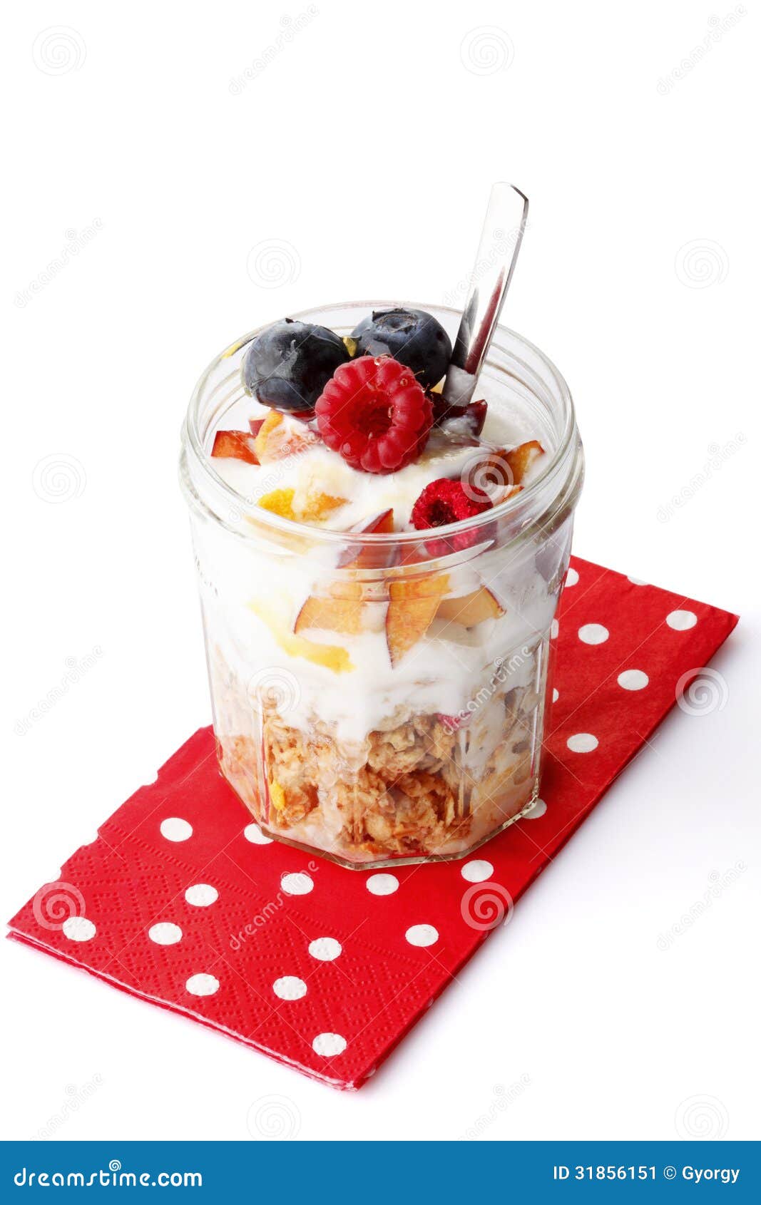 Yaourt Avec Le Fruit Frais Et La Granola Image stock - Image du ...