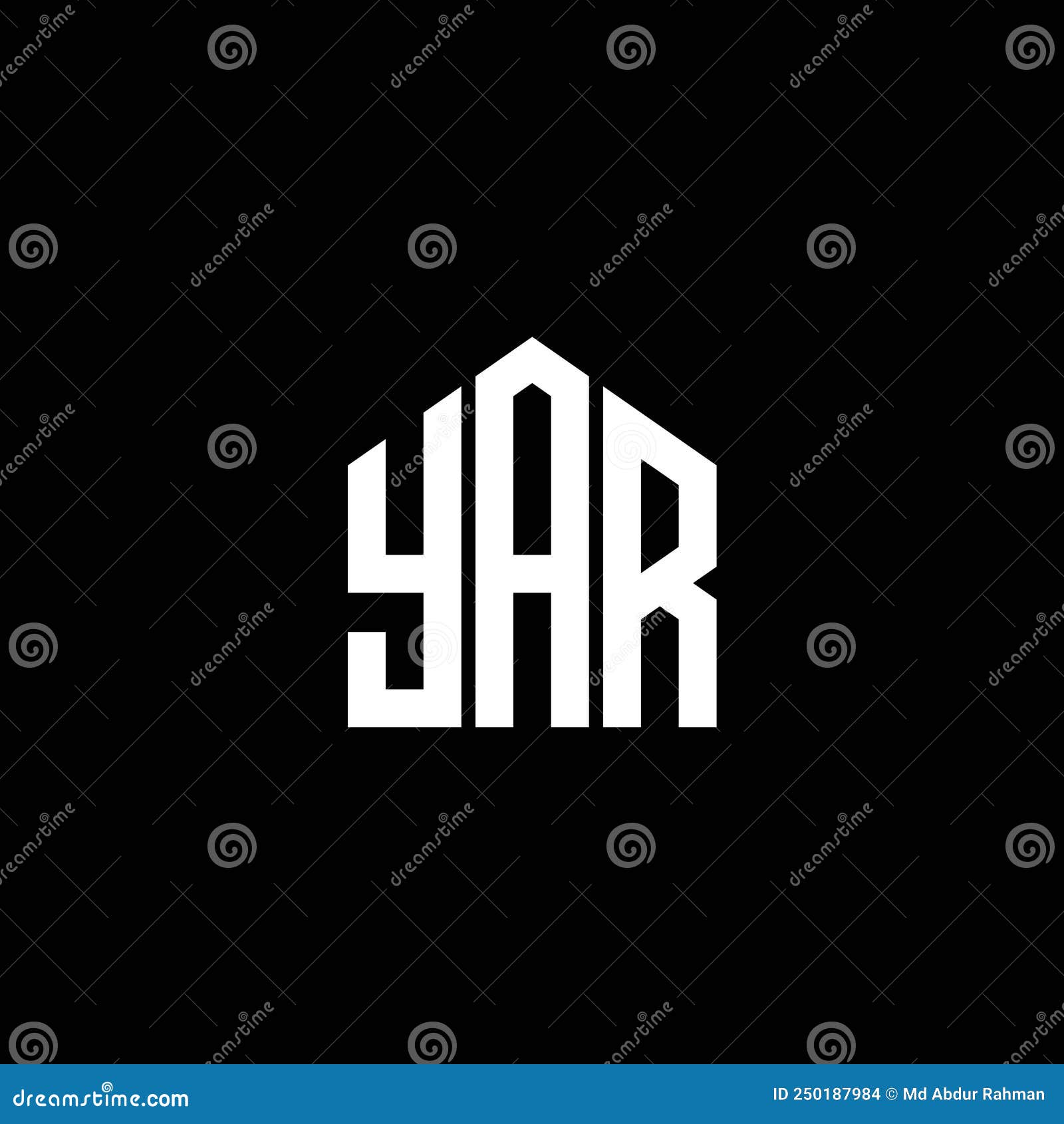 YAR Letter Logo Design On BLACK Background. YAR Creative Initials ...