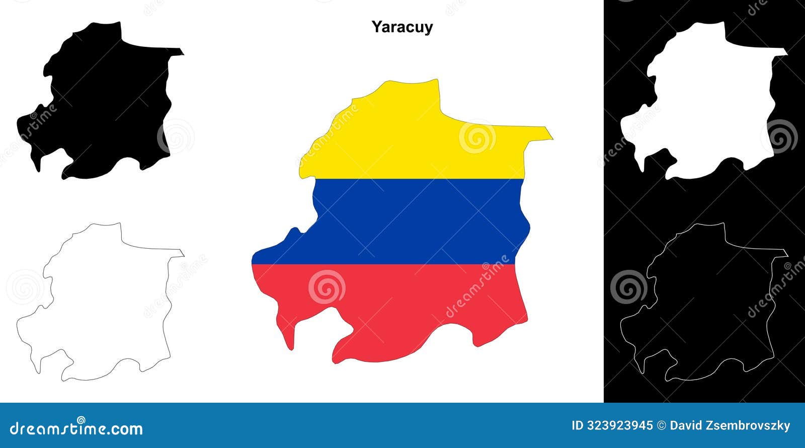 Yaracuy outline map stock illustration. Illustration of state - 323923945