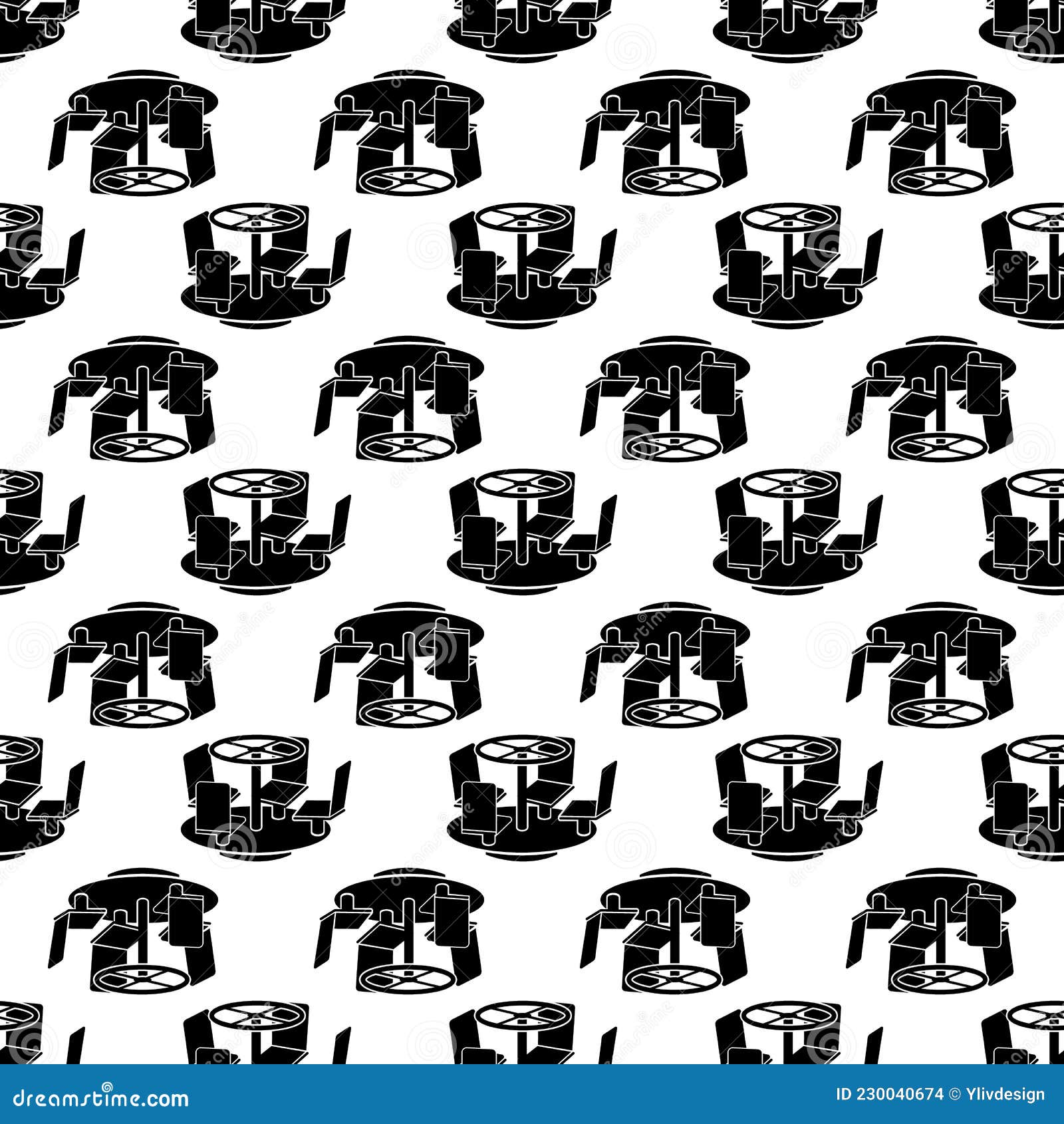 Yard Carousel Pattern Seamless Vector Stock Vector - Illustration of ...