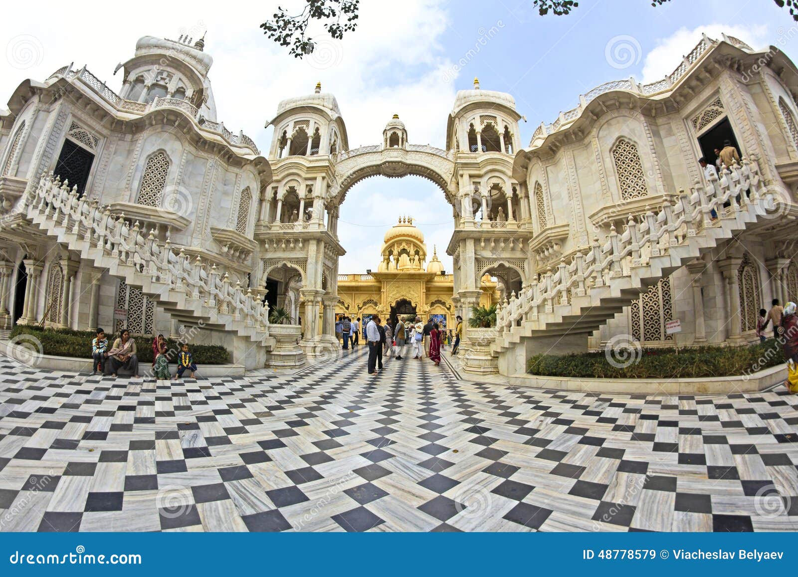 Yard De Mandir De Krishna-Balaram Image stock éditorial - Image du ...