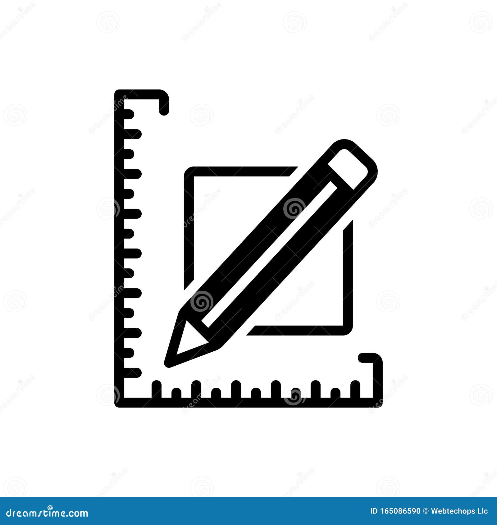 Black Solid Icon for Yard, Yardage and Scale Stock Vector ...