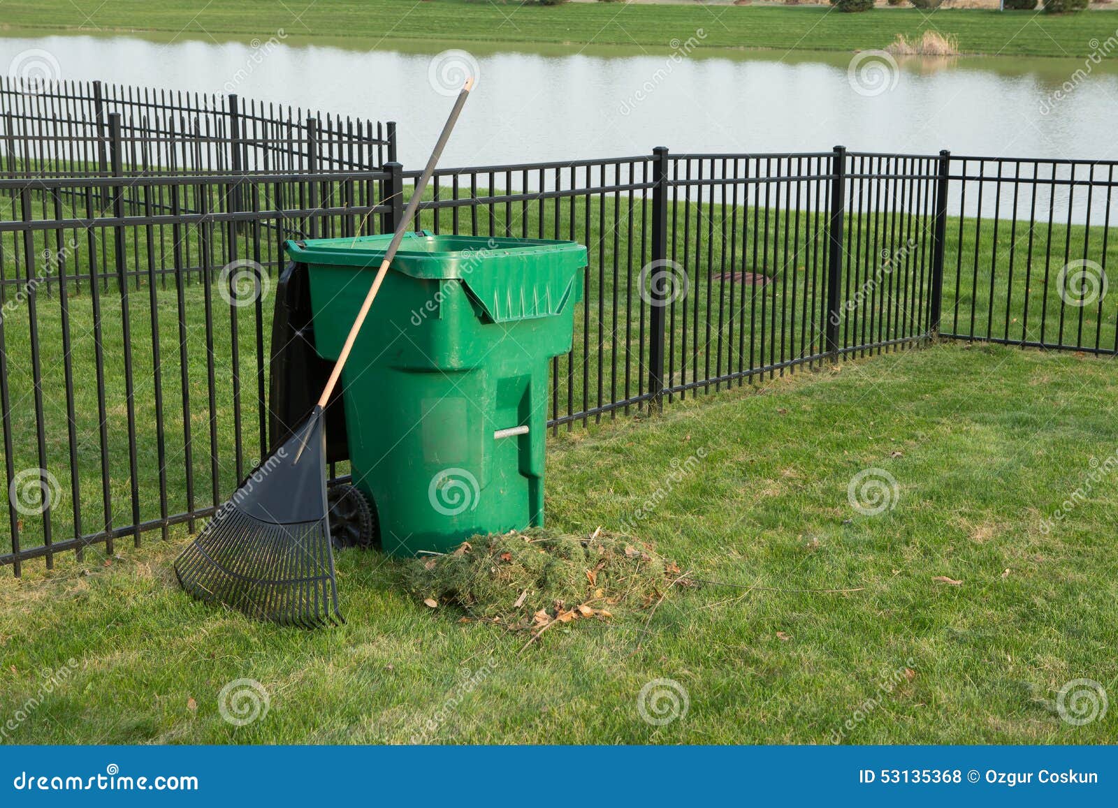 Yard maintenance in spring stock photo. Image of clippings - 53135368