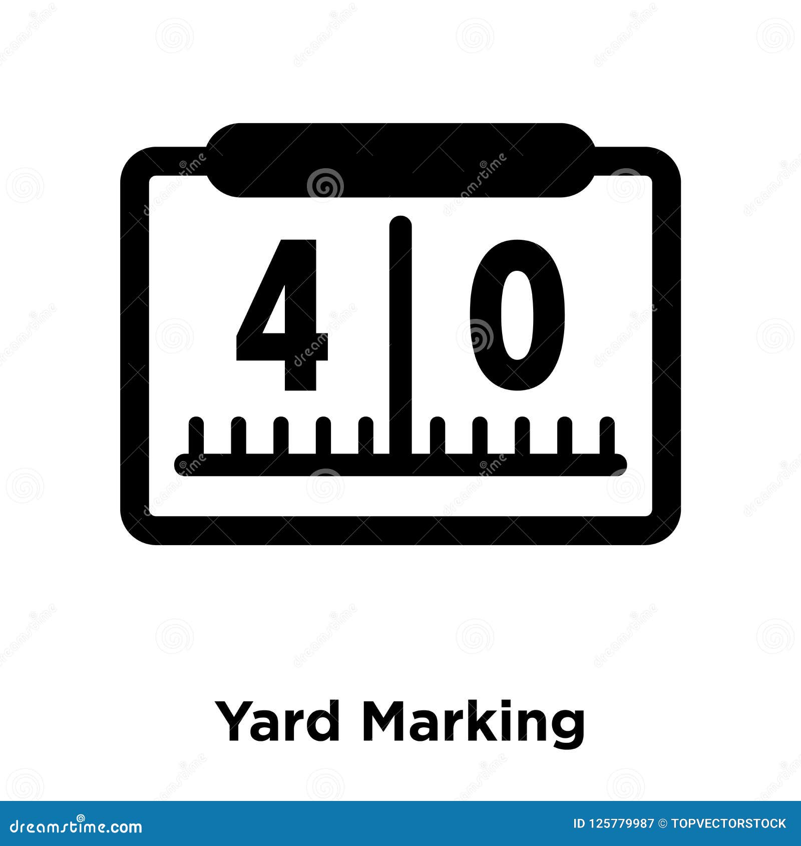 Yard Marking Icon Vector Sign And Symbol Isolated On White Background ...