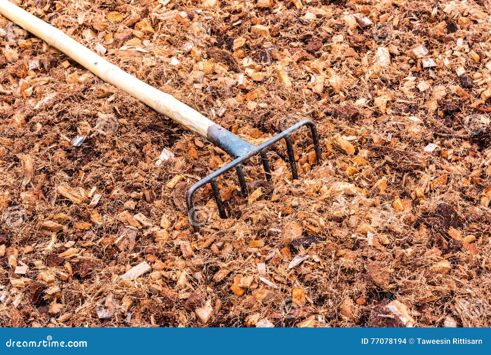 Yard of Plant Soil with Fork for Forming Stock Photo - Image of spade ...