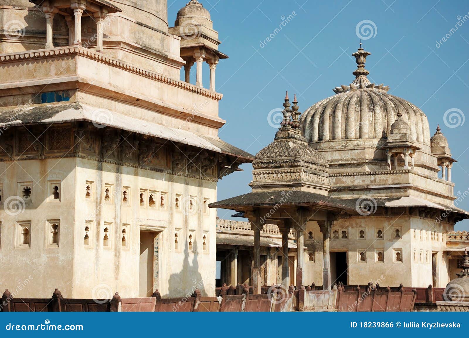 Yard of the Raj Mahal Palace at Orcha ,India Stock Photo - Image of ...
