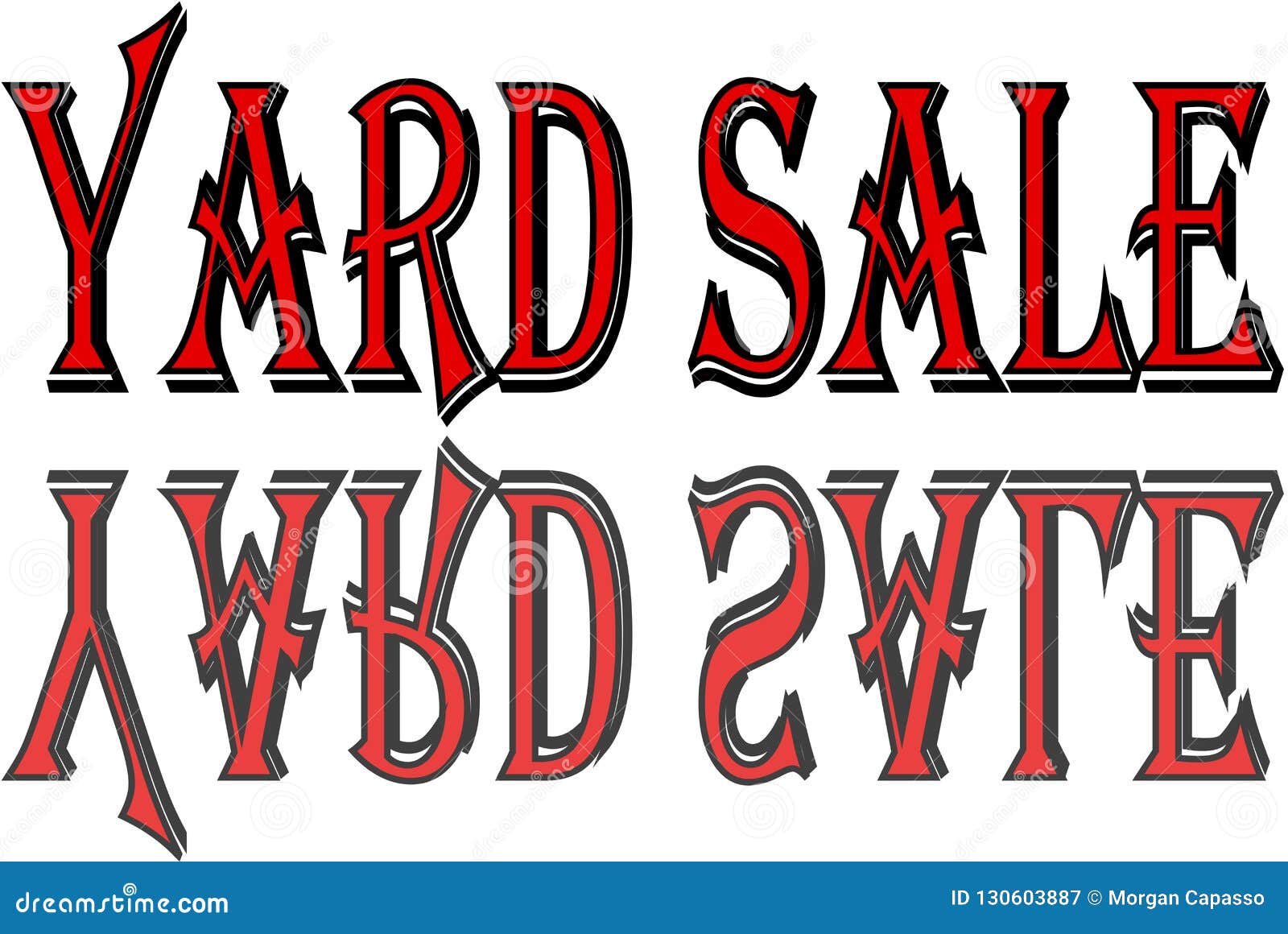 Yard Sale Text Sign Illustration Stock Vector - Illustration of poster ...