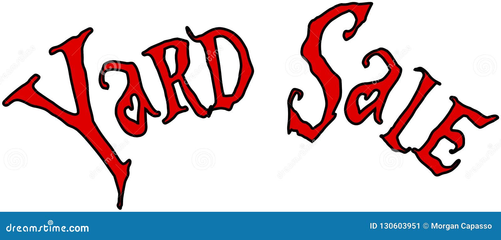 Yard Sale Text Sign Illustration Stock Vector - Illustration of paint ...