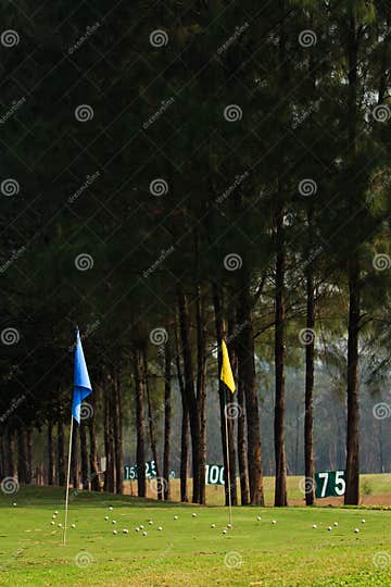 Yard Signs in Driving Range Stock Image - Image of swing, golf: 23879177