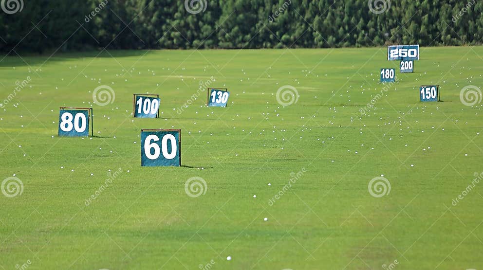 Yard Signs in Driving Range Stock Image - Image of range, nature: 79300951