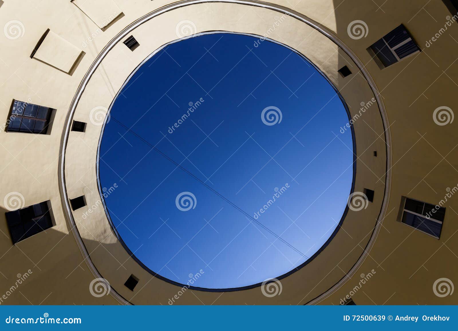 The Yard-well in the Shape of a Circle Stock Image - Image of front ...