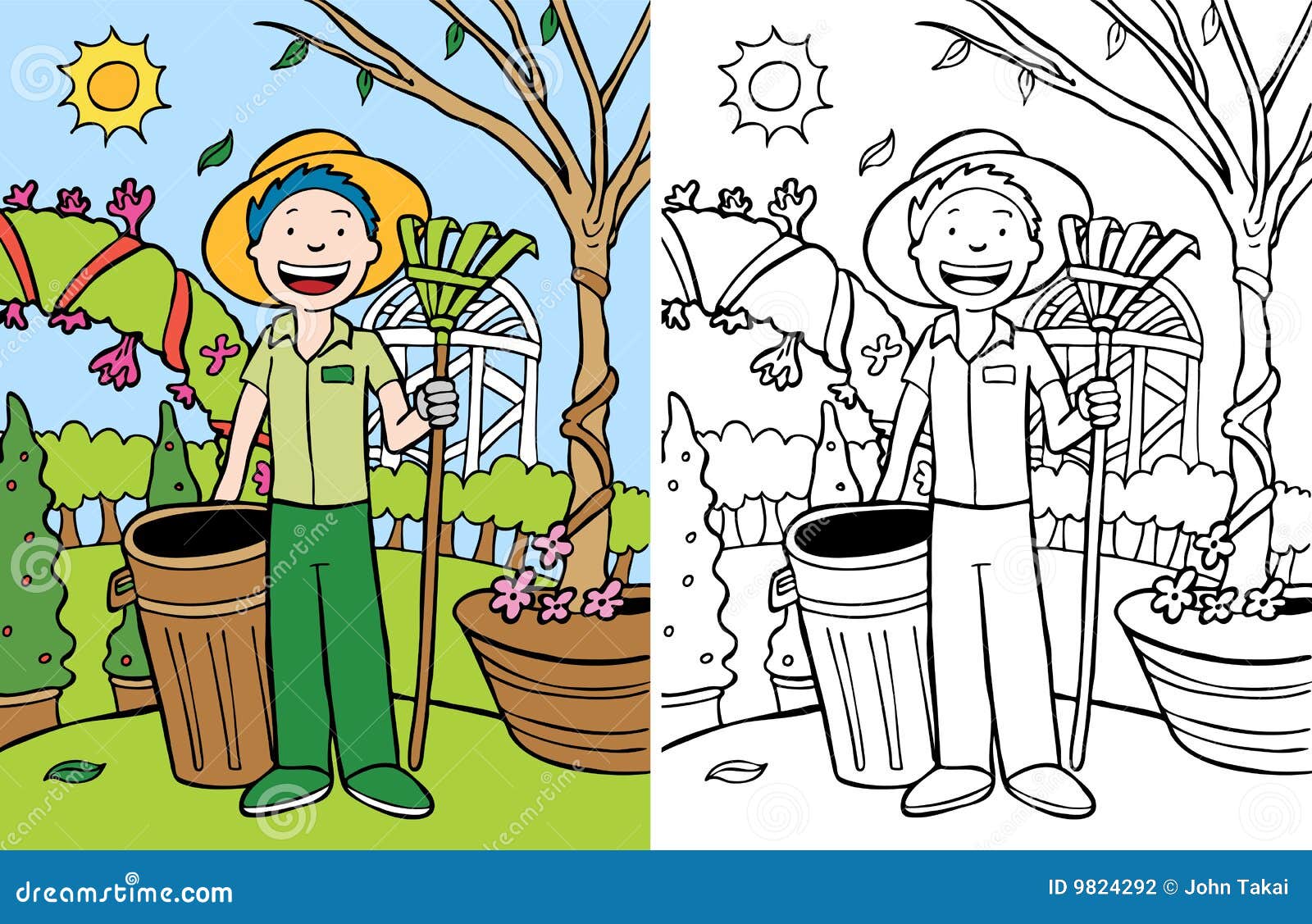 Yard Work Stock Illustrations – 3,368 Yard Work Stock Illustrations ...