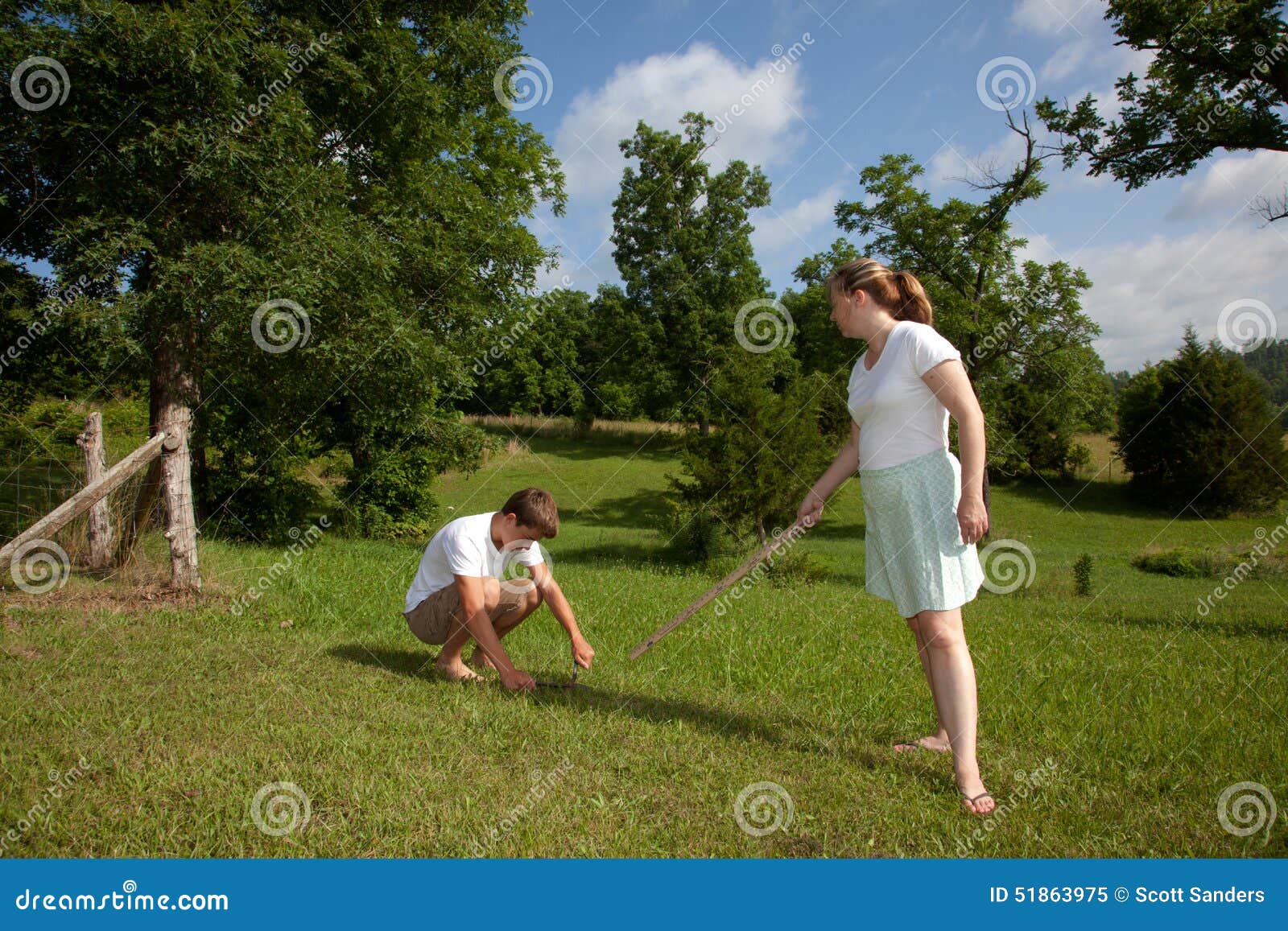 Yard Work stock image. Image of outdoors, teenager, gardening - 51863975