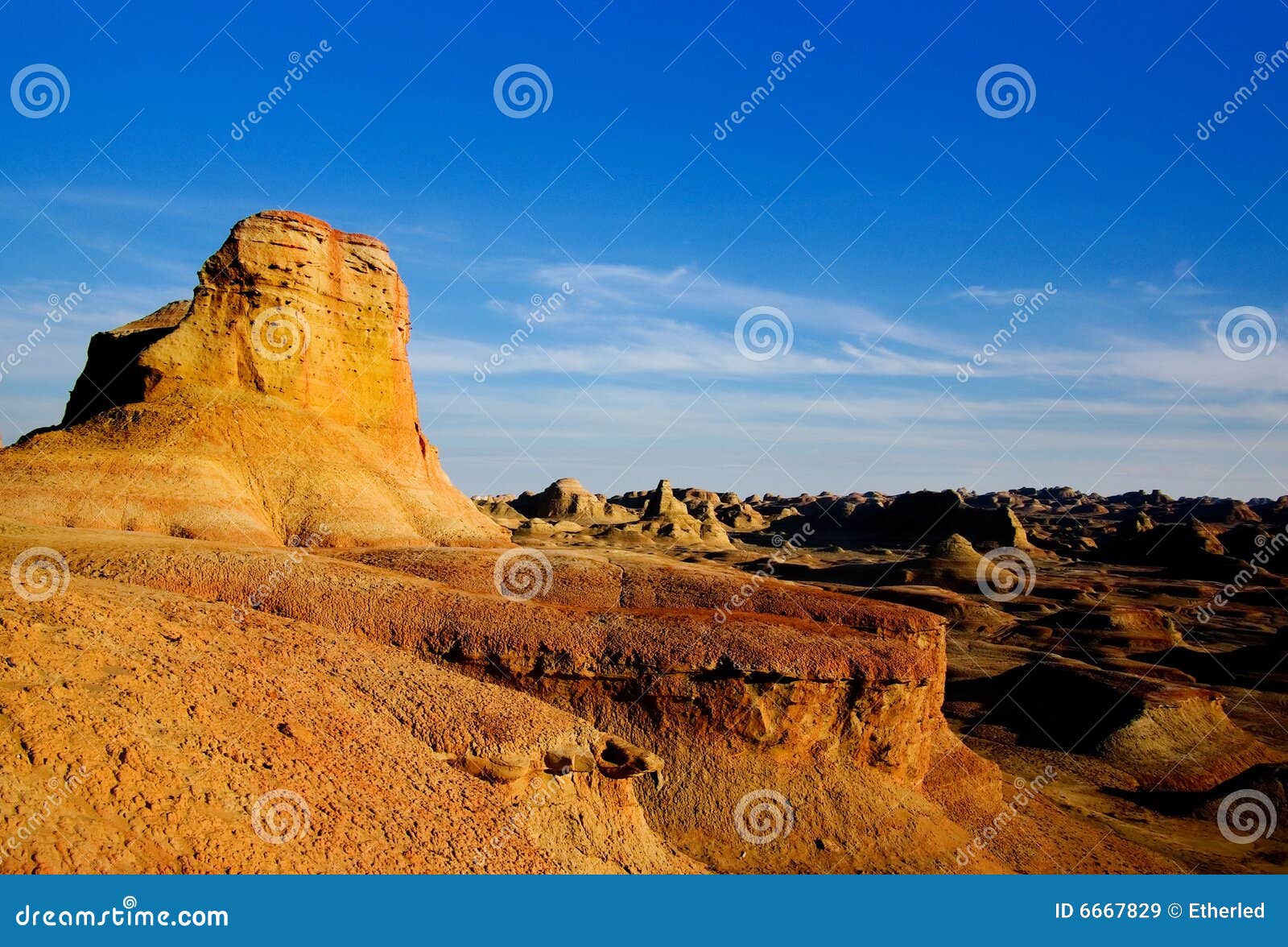 Yardang stock image. Image of landscape, karamay, plant - 6667829