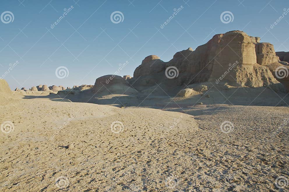 Yardangs in the Karamay stock image. Image of escarpment - 55841379