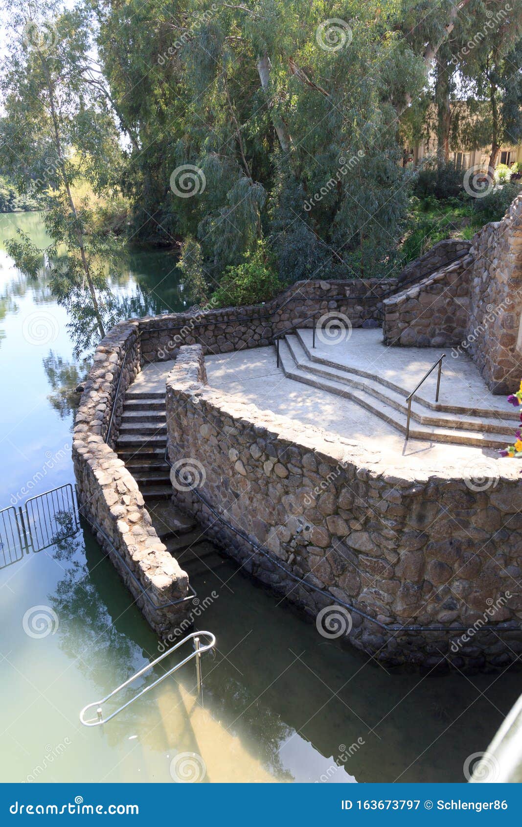 Yardenit Baptismal Site at Jordan River, Israel Stock Image - Image of ...