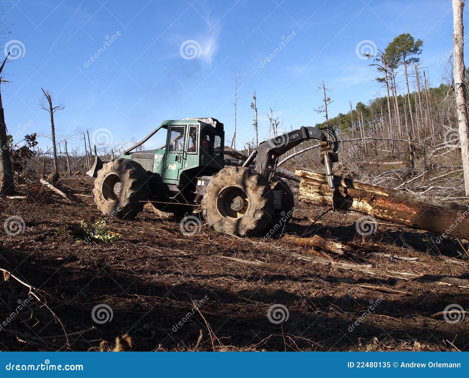 Yarding stock image. Image of skidder, equipment, tractor - 22480135