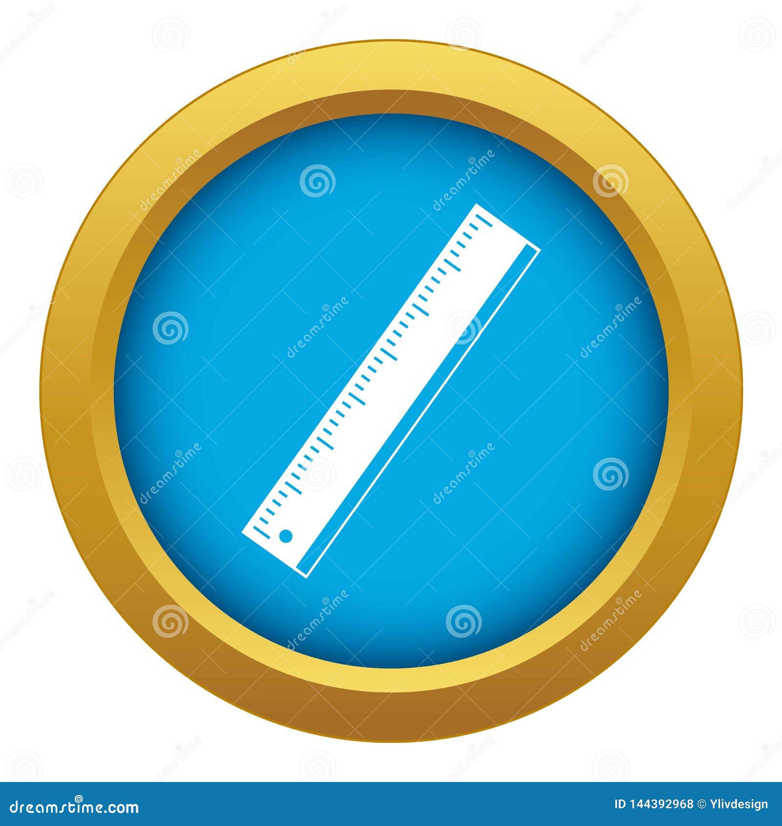 Yardstick Icon Blue Vector Isolated Stock Vector - Illustration of rate ...