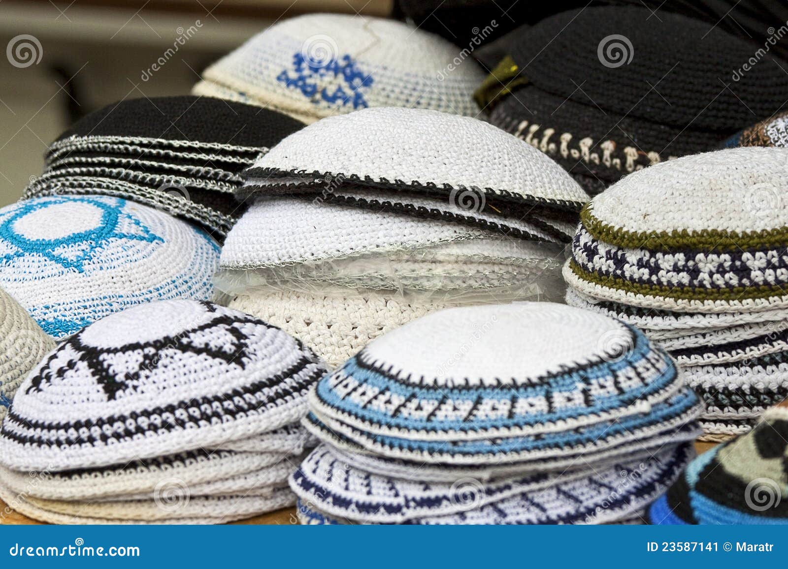 Yarmulkes stock image. Image of judaism, kotel, kipa - 23587141