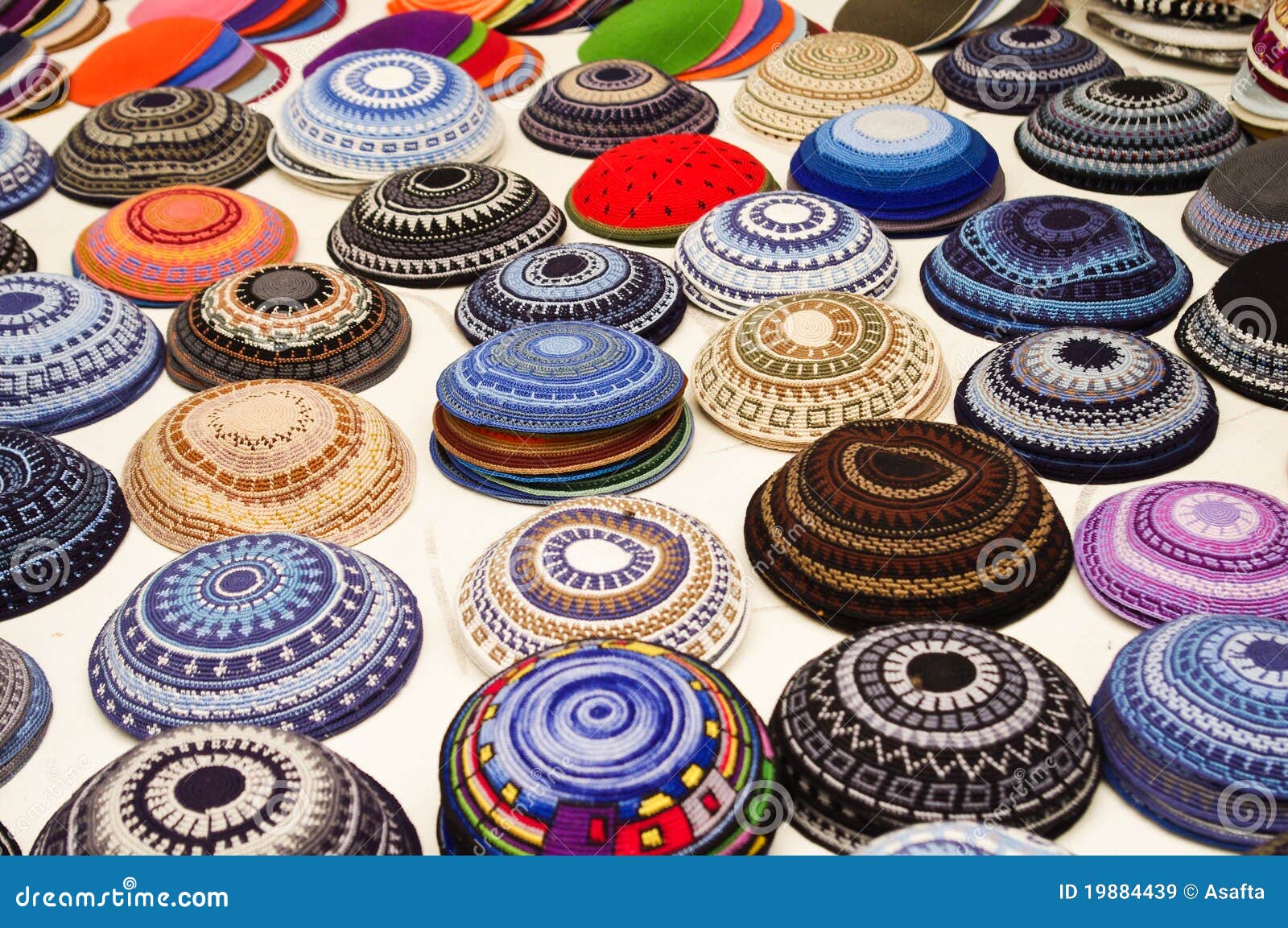 Yarmulkes collection stock image. Image of kippah, shabbat - 19884439