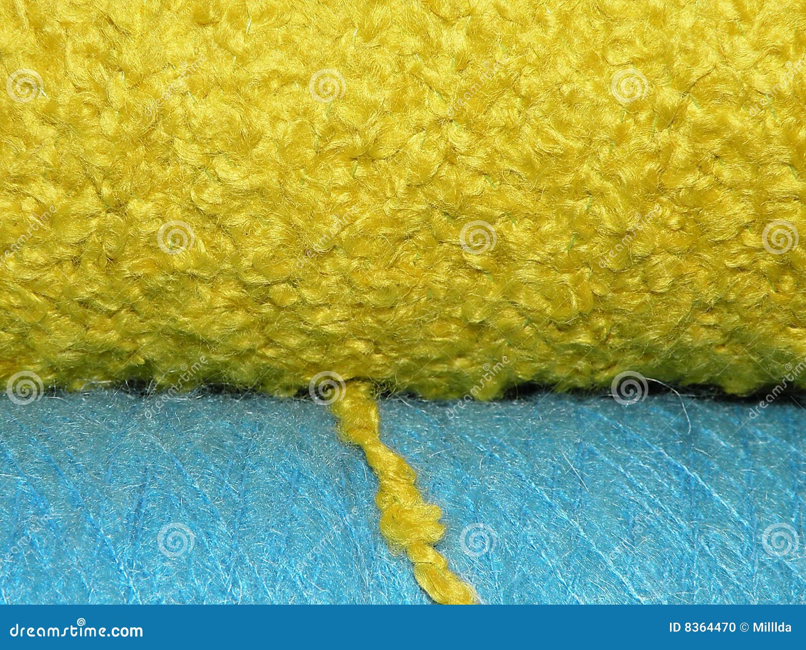 Bright Yellow and Blue Spools of Yarn Stock Photo - Image of colors ...