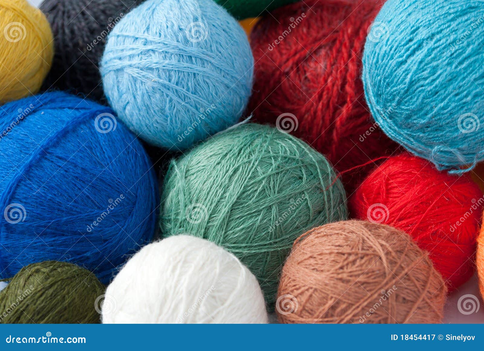 Yarn balls stock image. Image of clew, fiber, craft, coil - 18454417