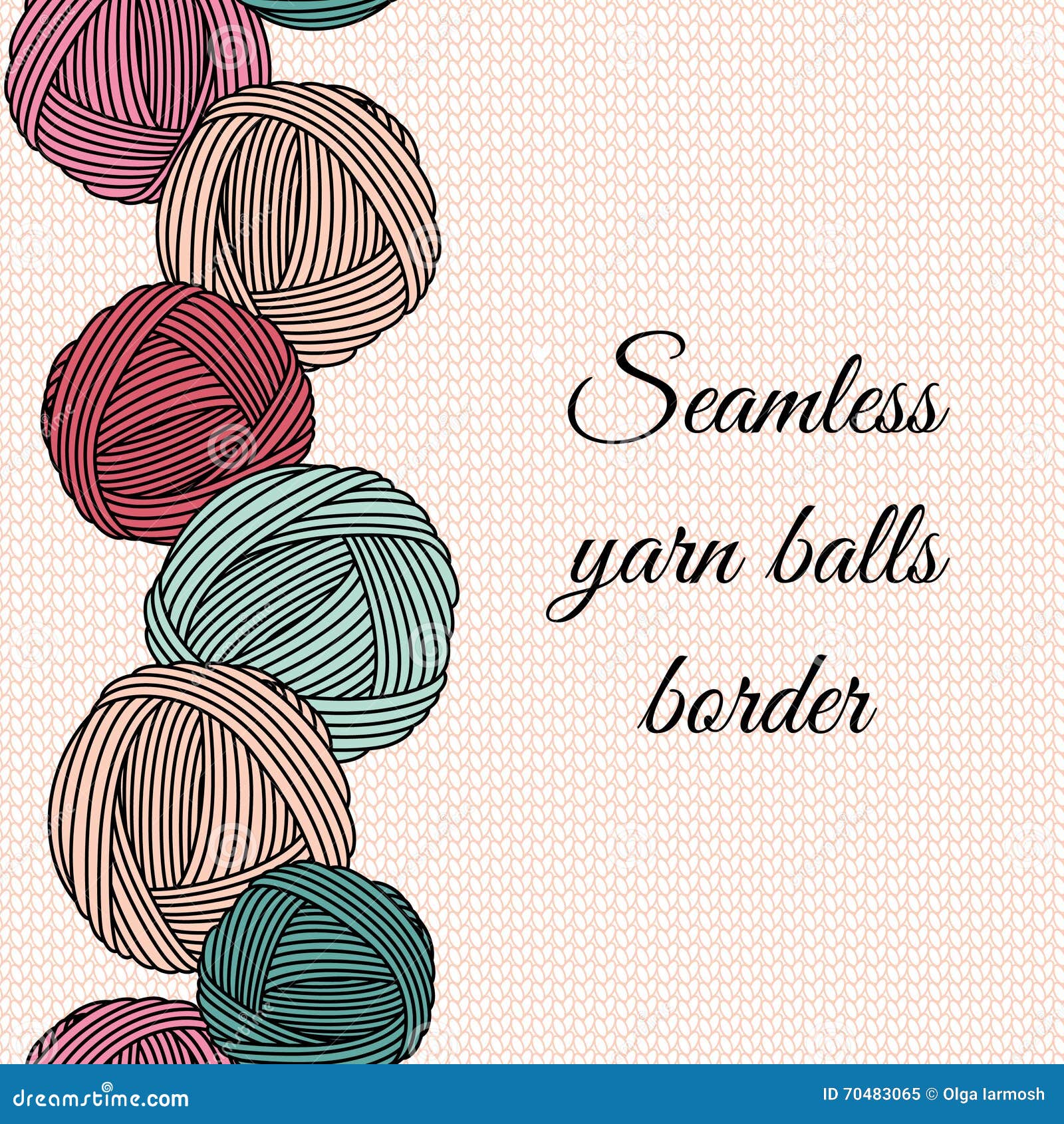 Seamless Yarn Balls Background Pattern Stock Photo | CartoonDealer.com ...