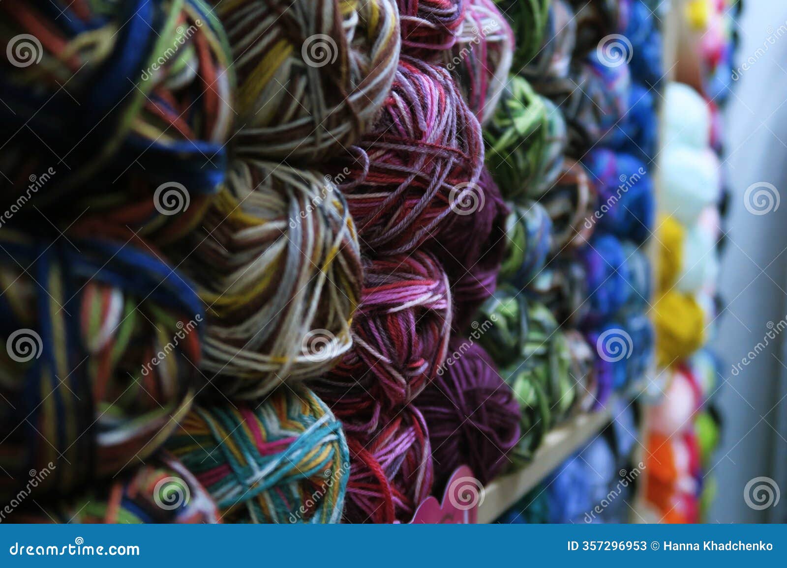 Yarn Balls in the Shop Window Stock Image - Image of cozy, merchandise ...
