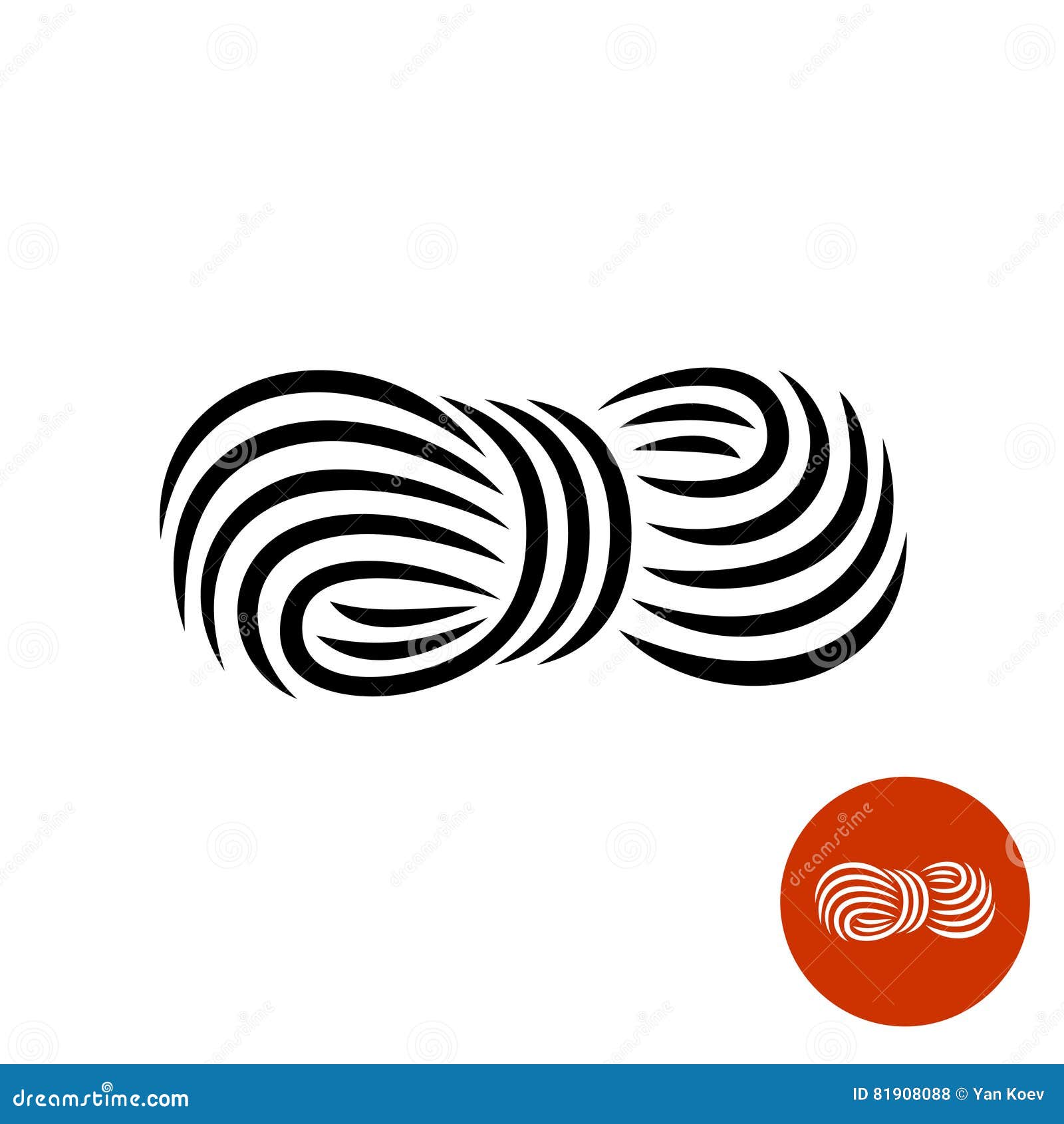Yarn black elegant icon stock vector. Illustration of clothing - 81908088