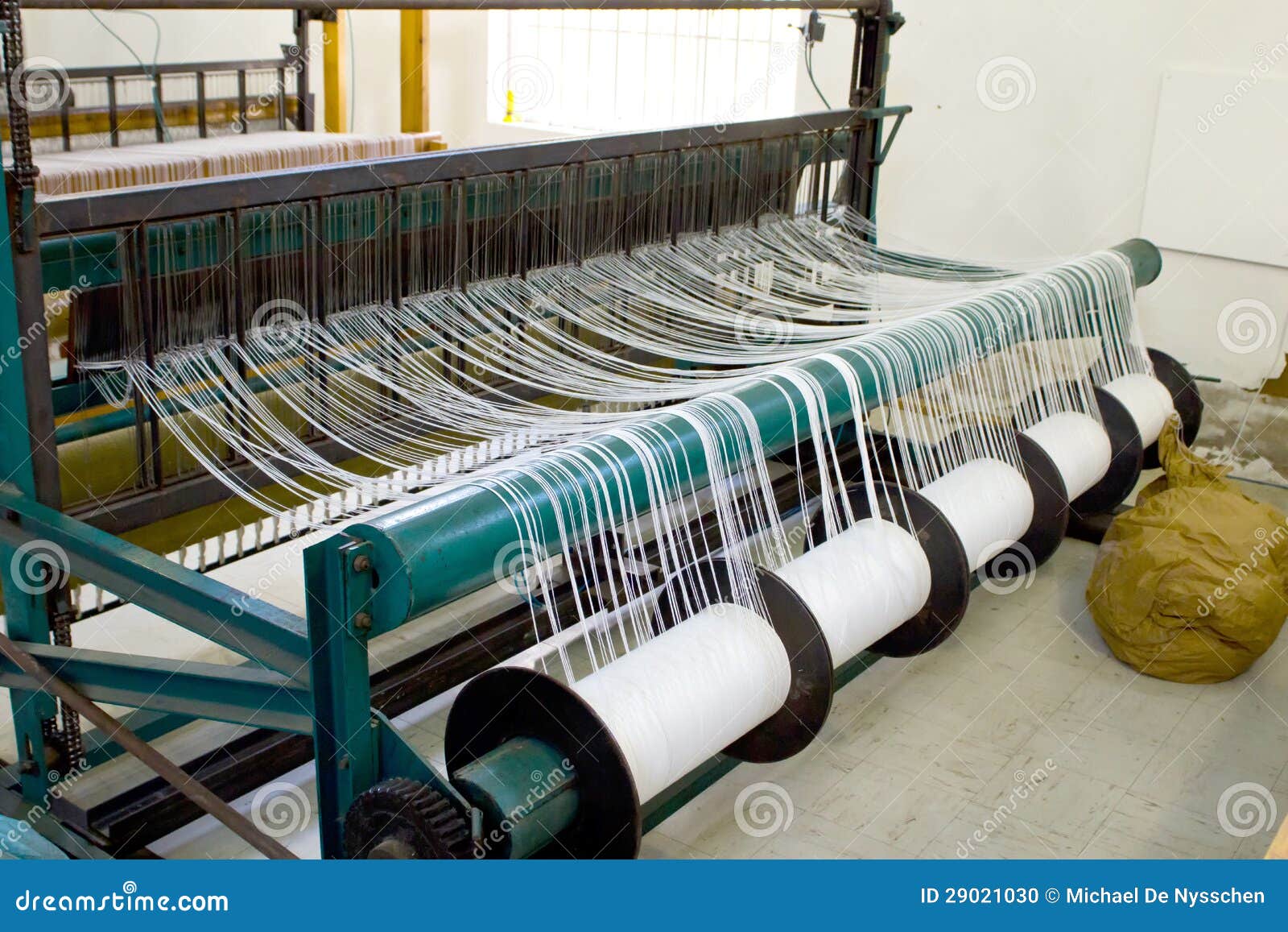 Yarn Bobbins on Loom Framework Stock Photo - Image of large ...