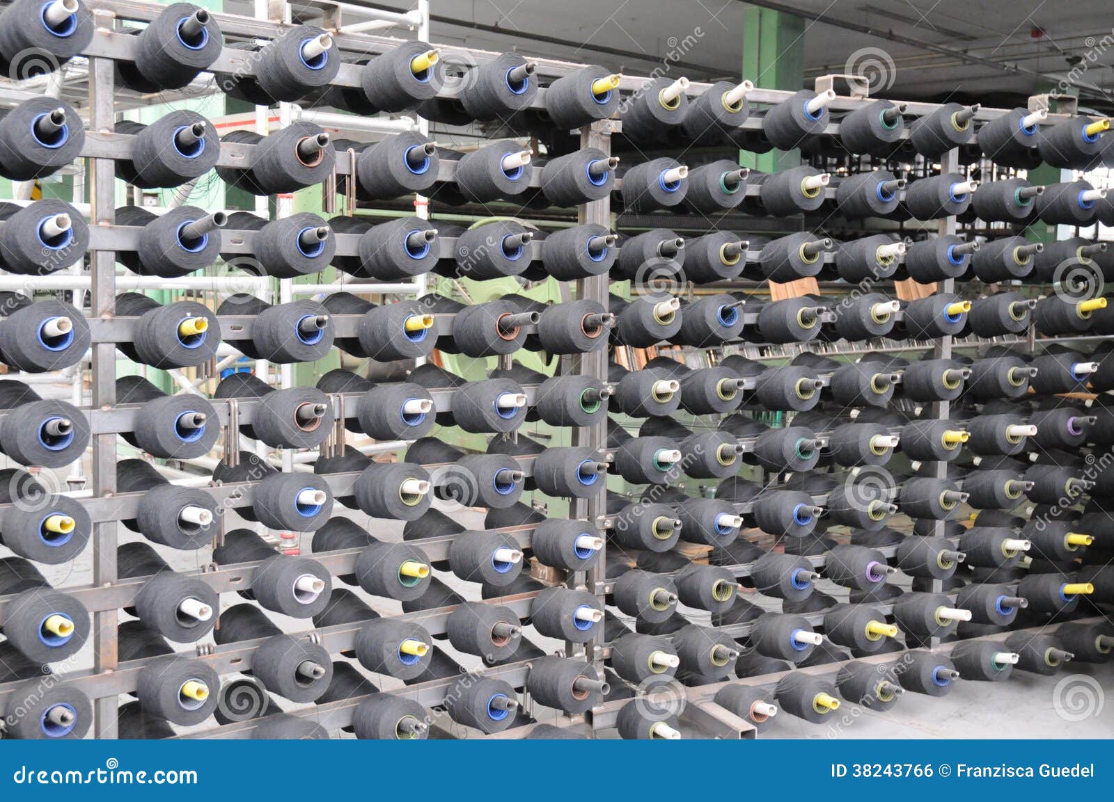 Yarn Bobbins at a Textile Factory Stock Photo - Image of fabrics ...