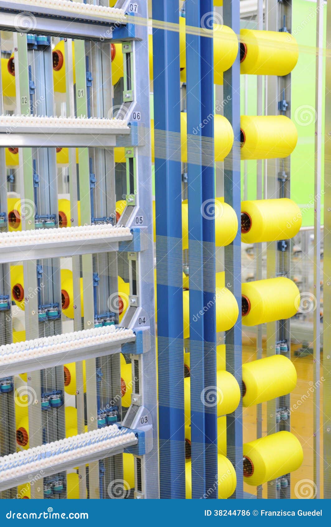 Yarn Bobbins at a Textile Factory Stock Photo - Image of equipment ...