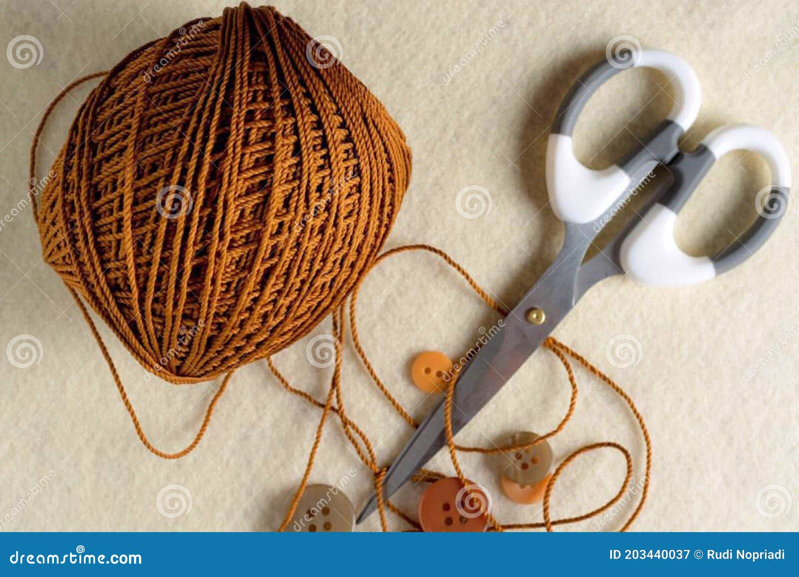 The yarn and the buttons stock image. Image of food - 203440037