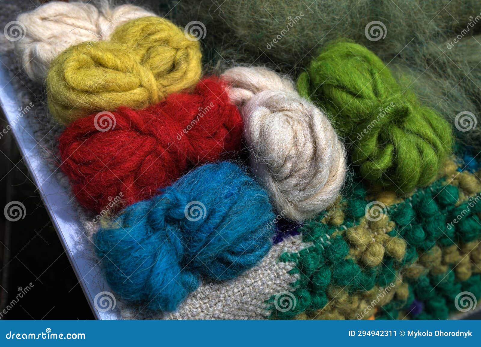 Yarn Colorful Threads Wool Threads Stock Image - Image of textured ...