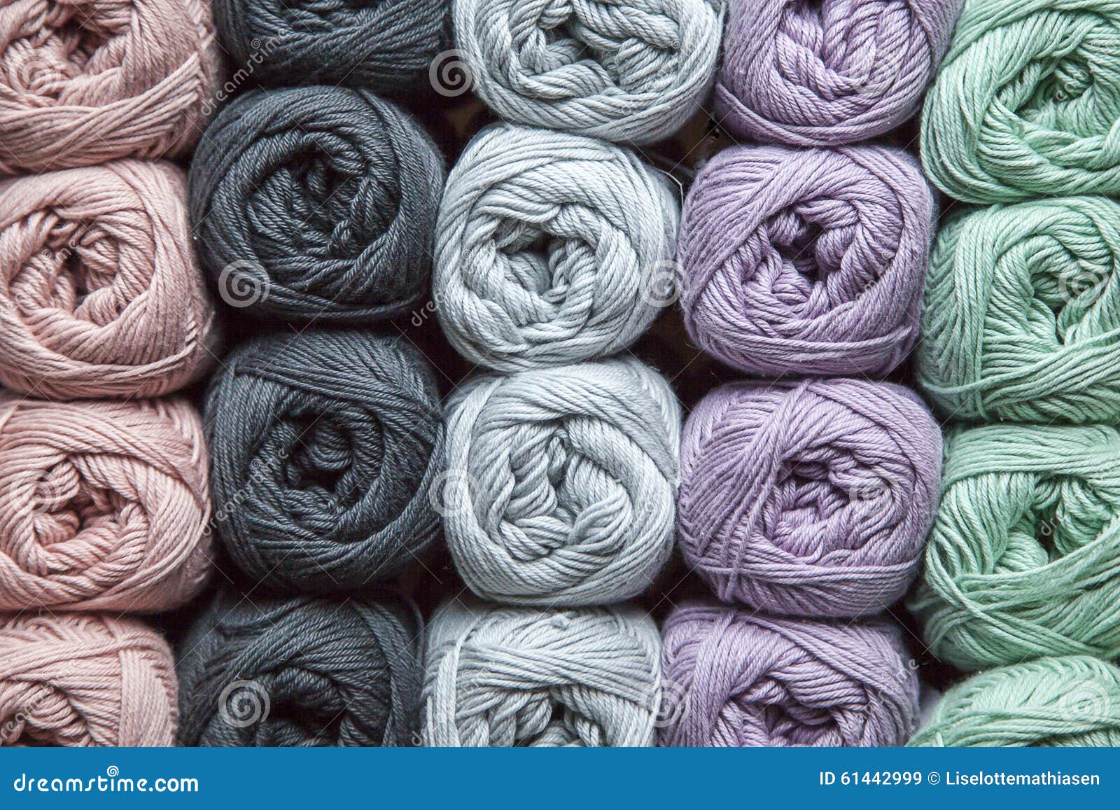 Yarn in cotton stock image. Image of handwork, hook, yarn - 61442999
