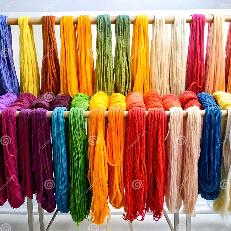 Yarn Dying Maction on White Background Stock Illustration ...