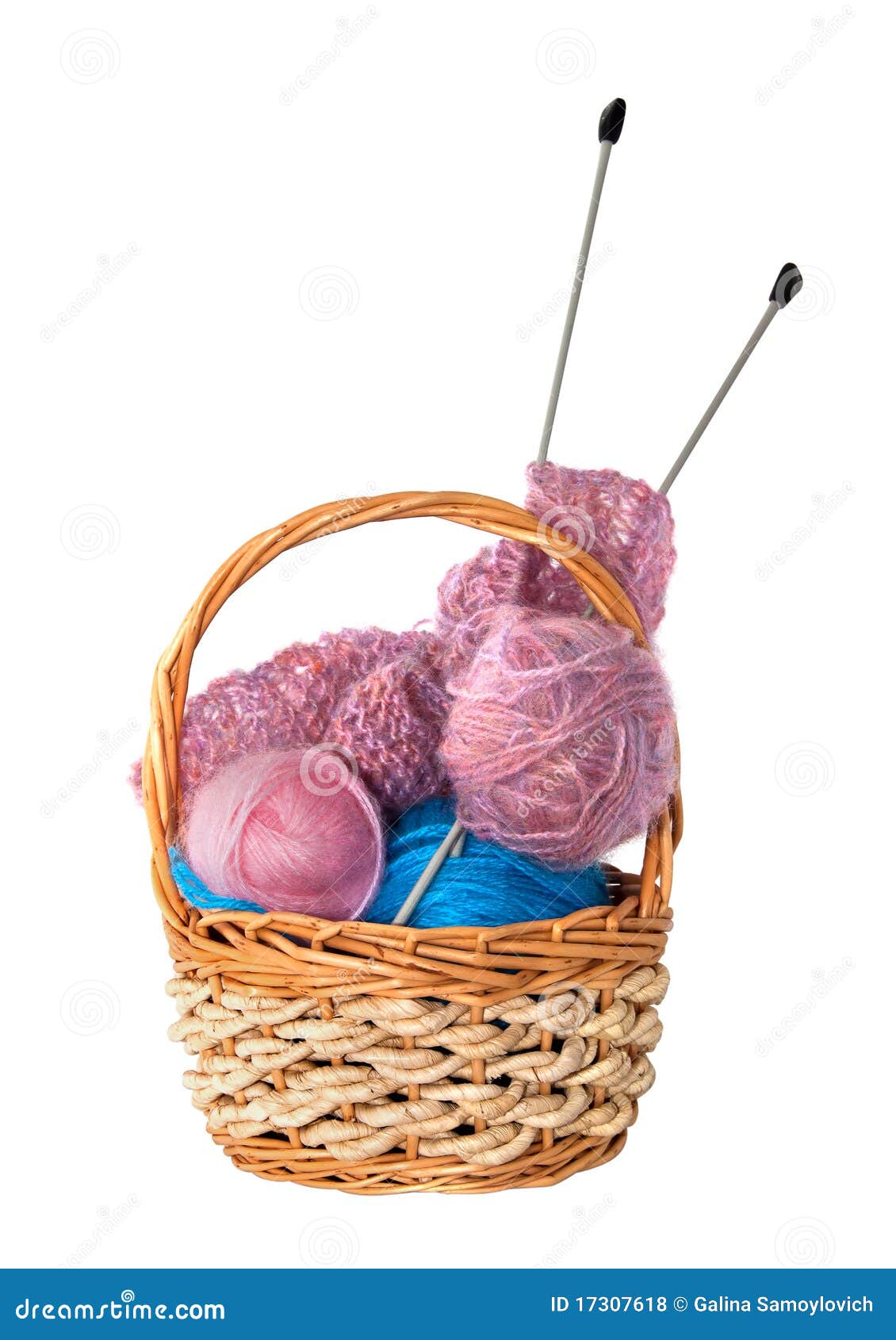 Yarn for Knitting with Knitting Needles Stock Photo - Image of woven ...