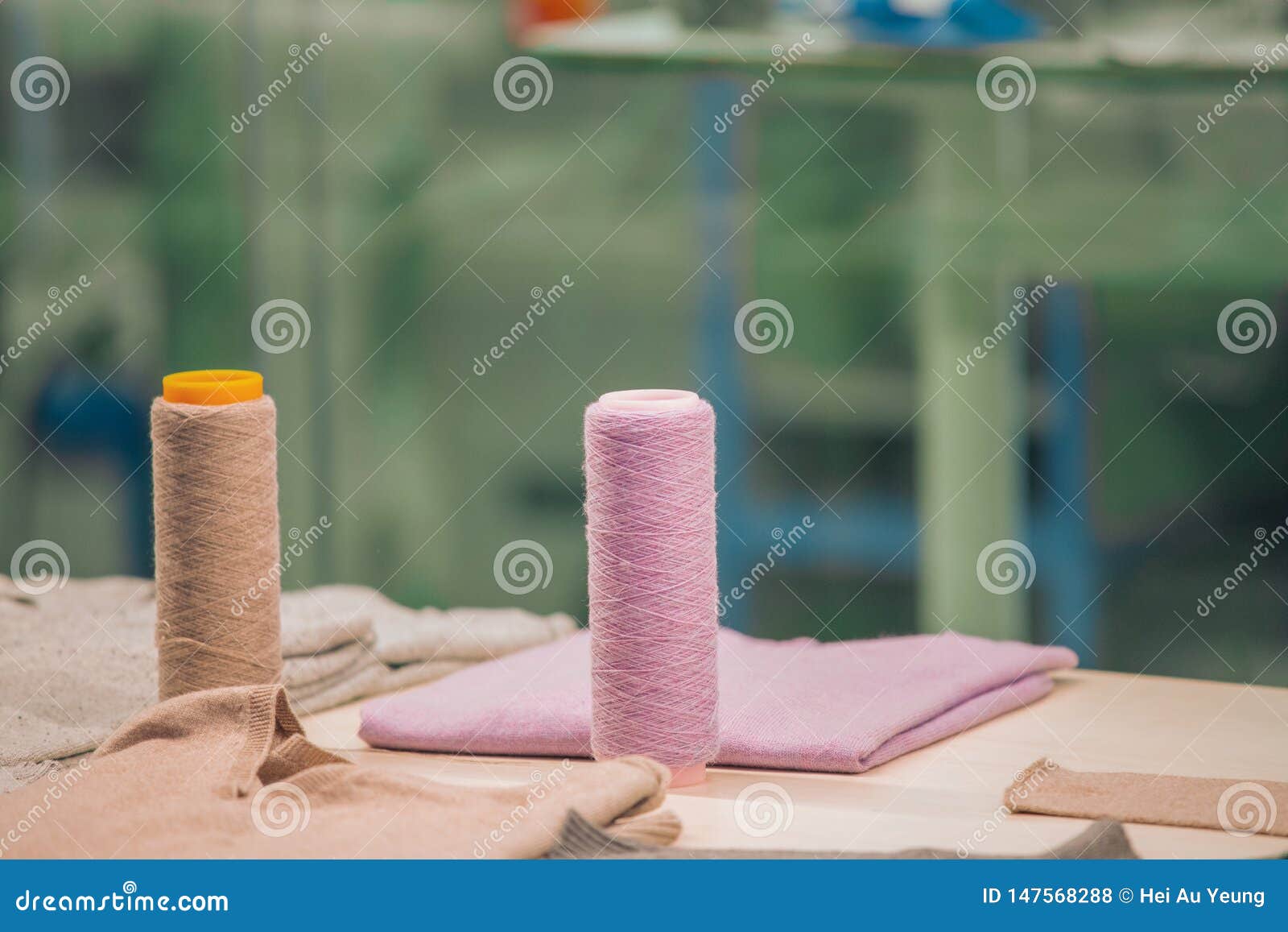 Yarn Table in Garment Factory Stock Photo - Image of textile, garment ...